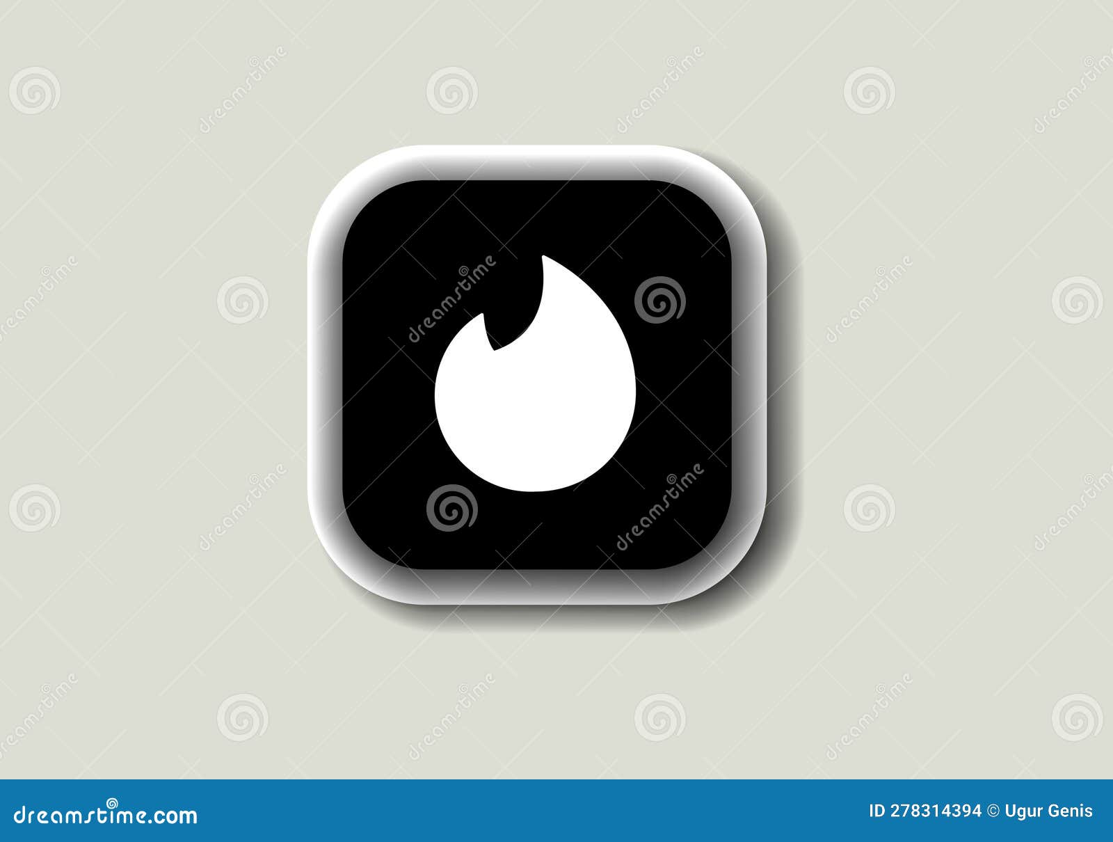 Tinder New Logo and Icon Printed on White Paper. Tinder Social Media ...