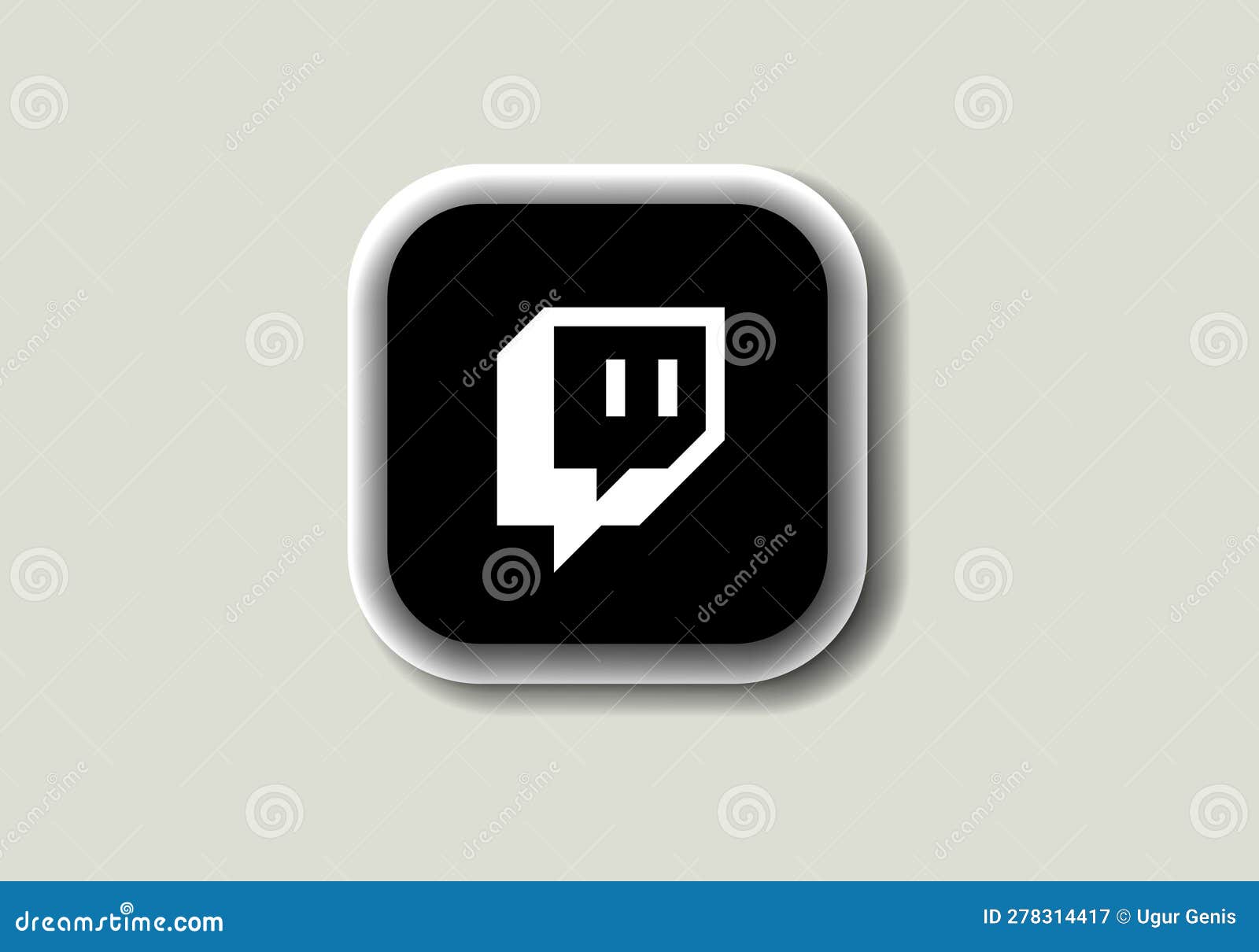 Twitch New Logo and Icon Printed on White Paper. Twitch Social Media ...