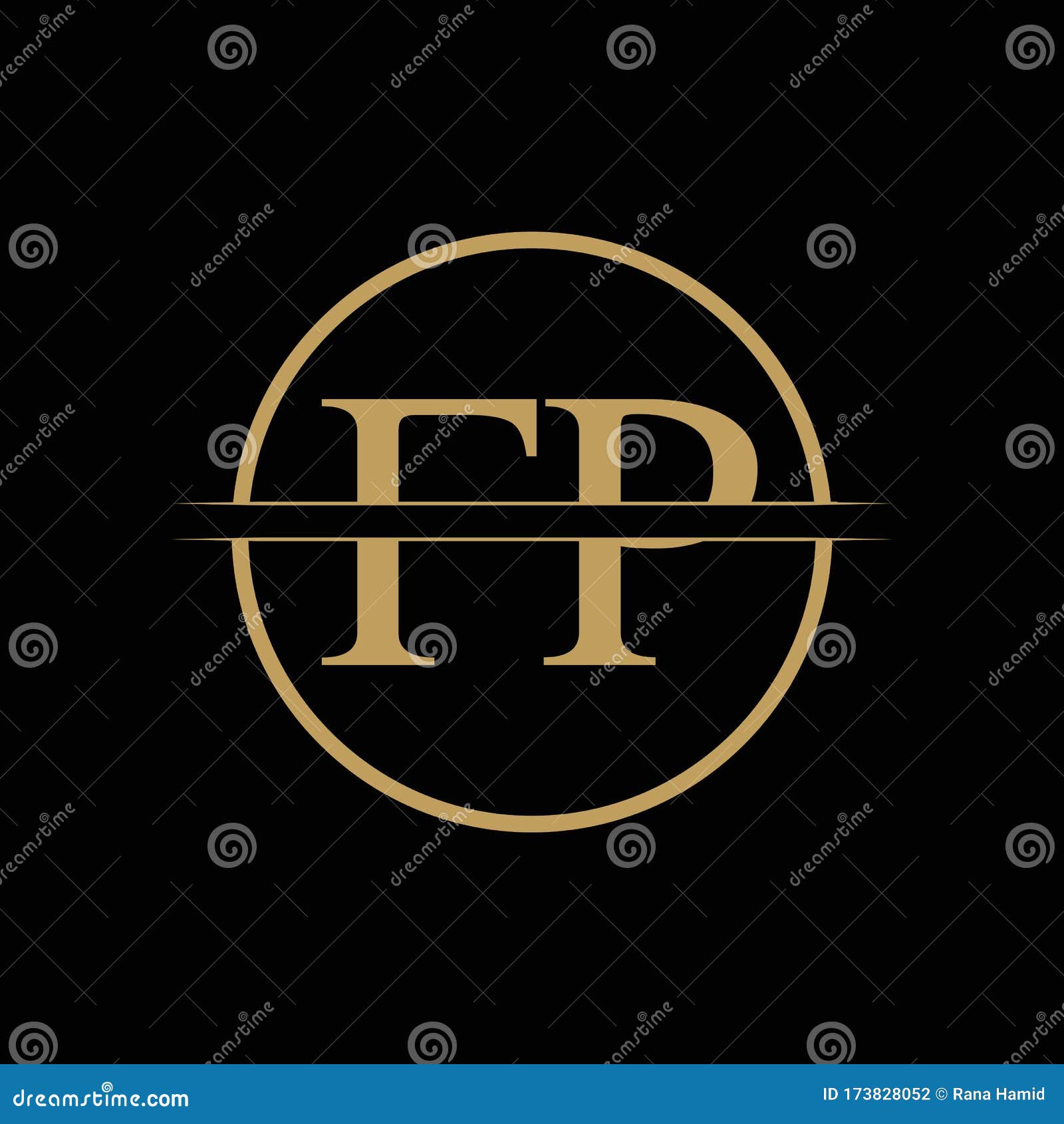 FP Letter Type Logo Design Vector Template. Abstract Letter FP Logo ...