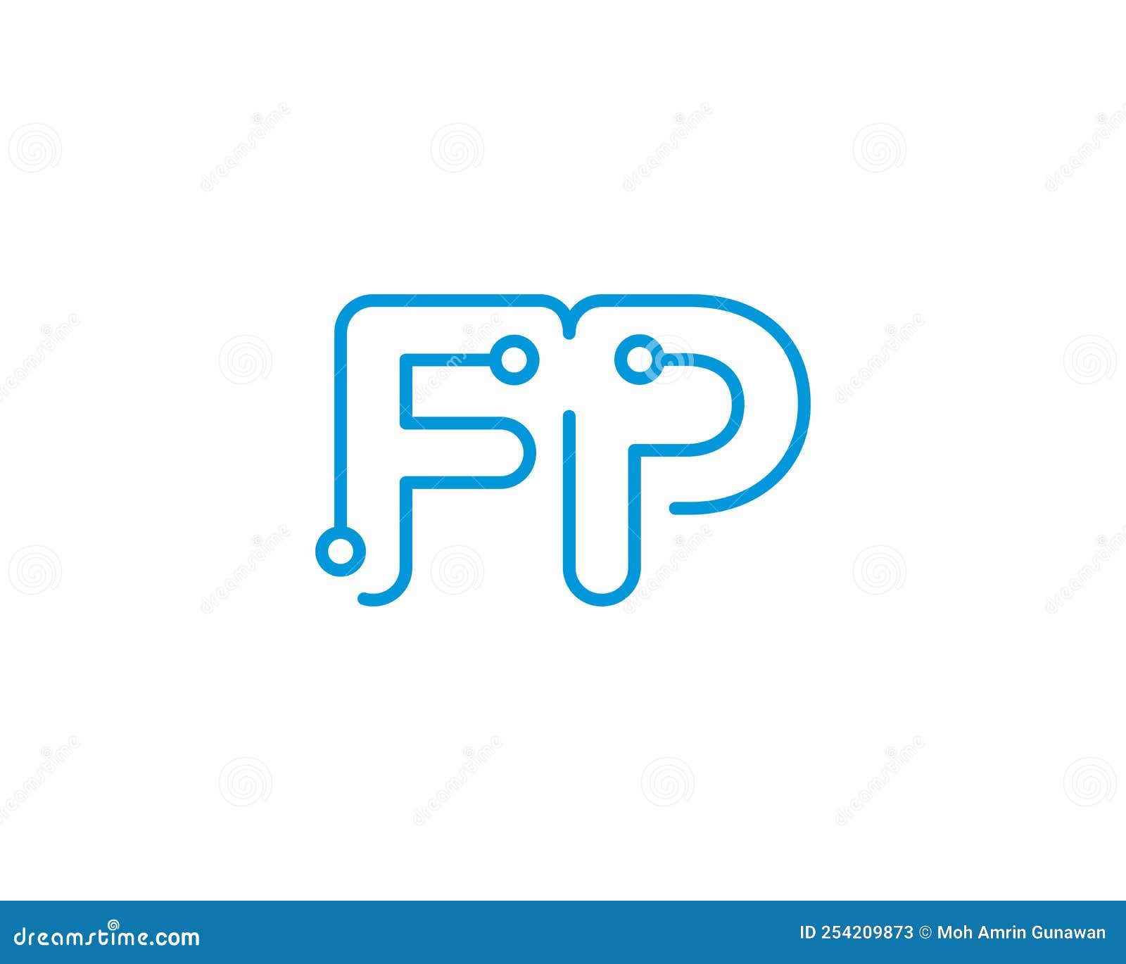 FP Letters, Electronic Circuit, Technology Logo Design Vector 001 Stock ...