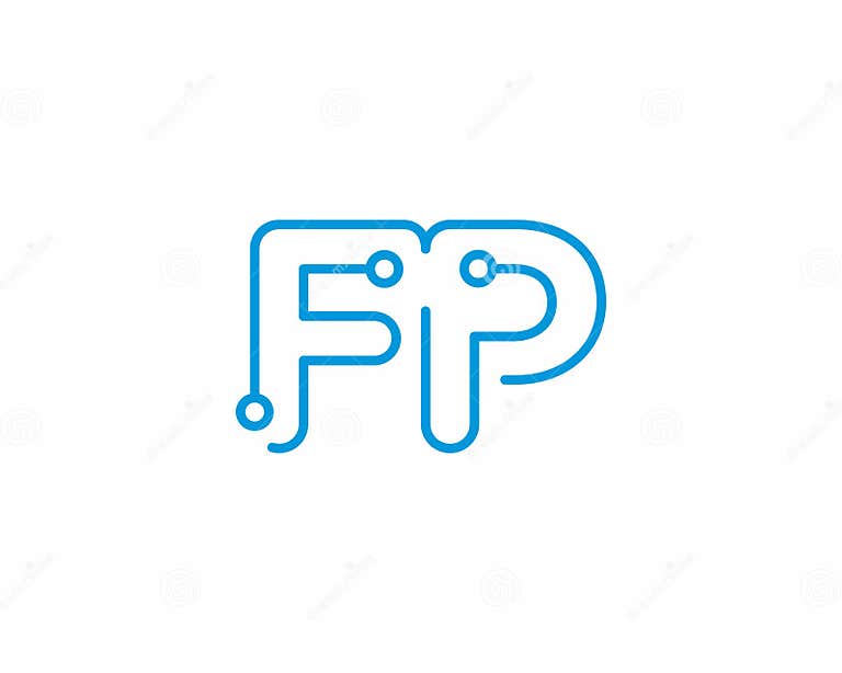 FP Letters, Electronic Circuit, Technology Logo Design Vector 001 Stock ...