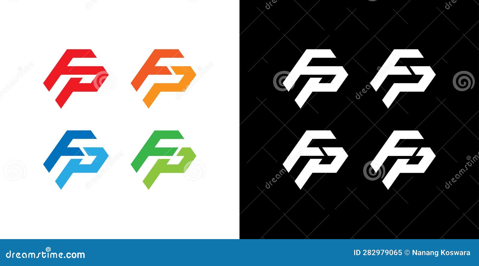 FP Logo, FP Monogram, Initial FP Logo, Letter FP Logo, Abstract, Icon ...