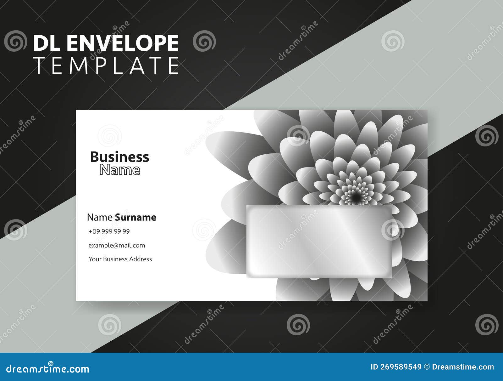 The Envelope DL Size Template. International Standard Size Stock Vector ...