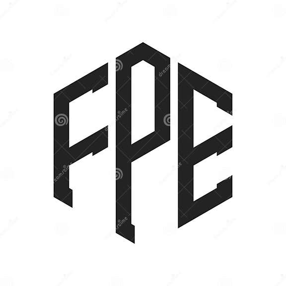 FPE Logo Design. Initial Letter FPE Monogram Logo Using Hexagon Shape ...