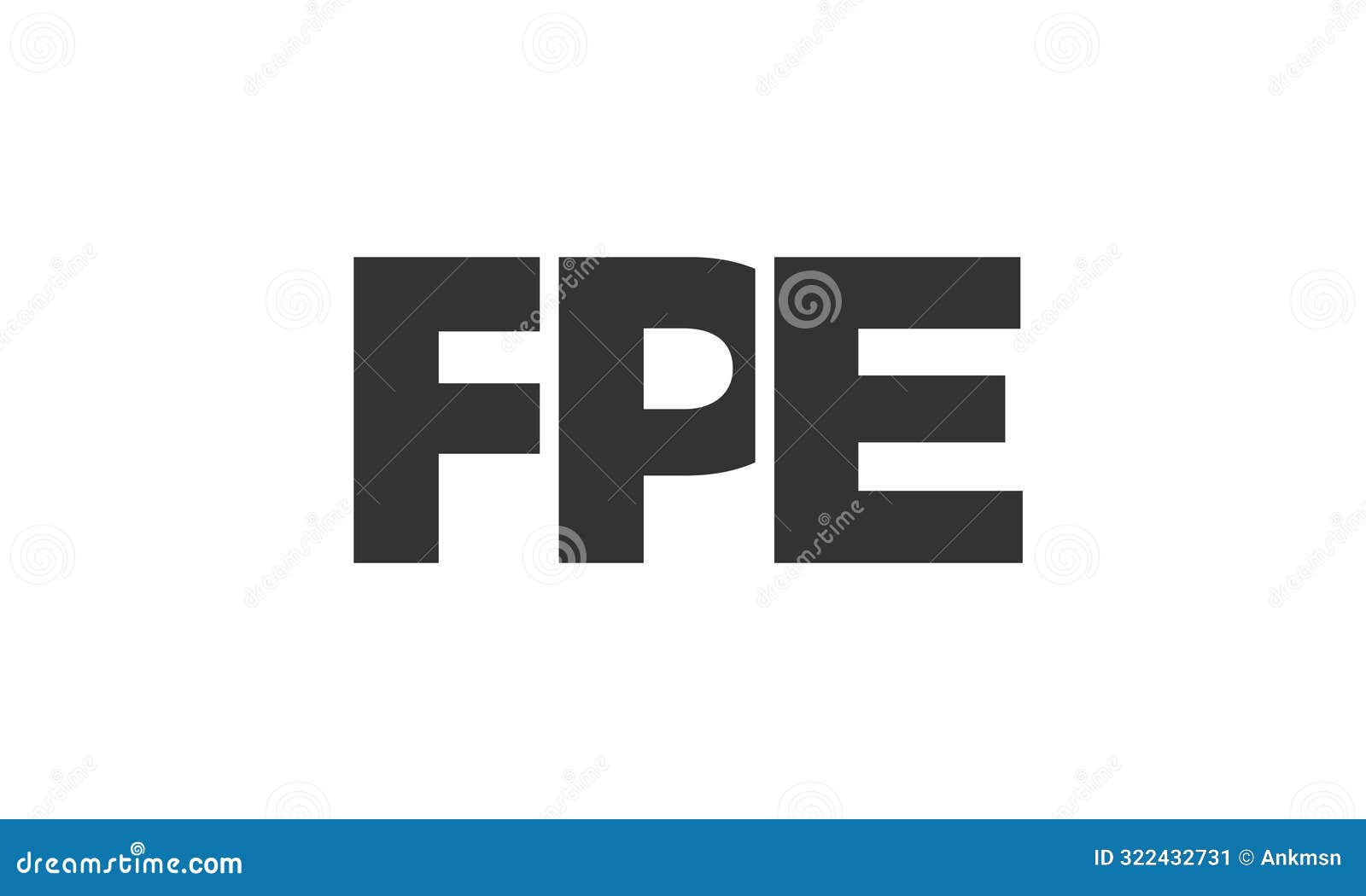 FPE Logo Design Template with Strong and Modern Bold Text. Initial ...