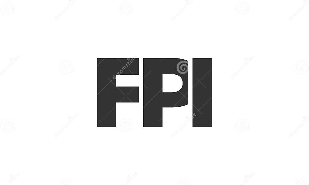 FPI Logo Design Template with Strong and Modern Bold Text. Initial ...