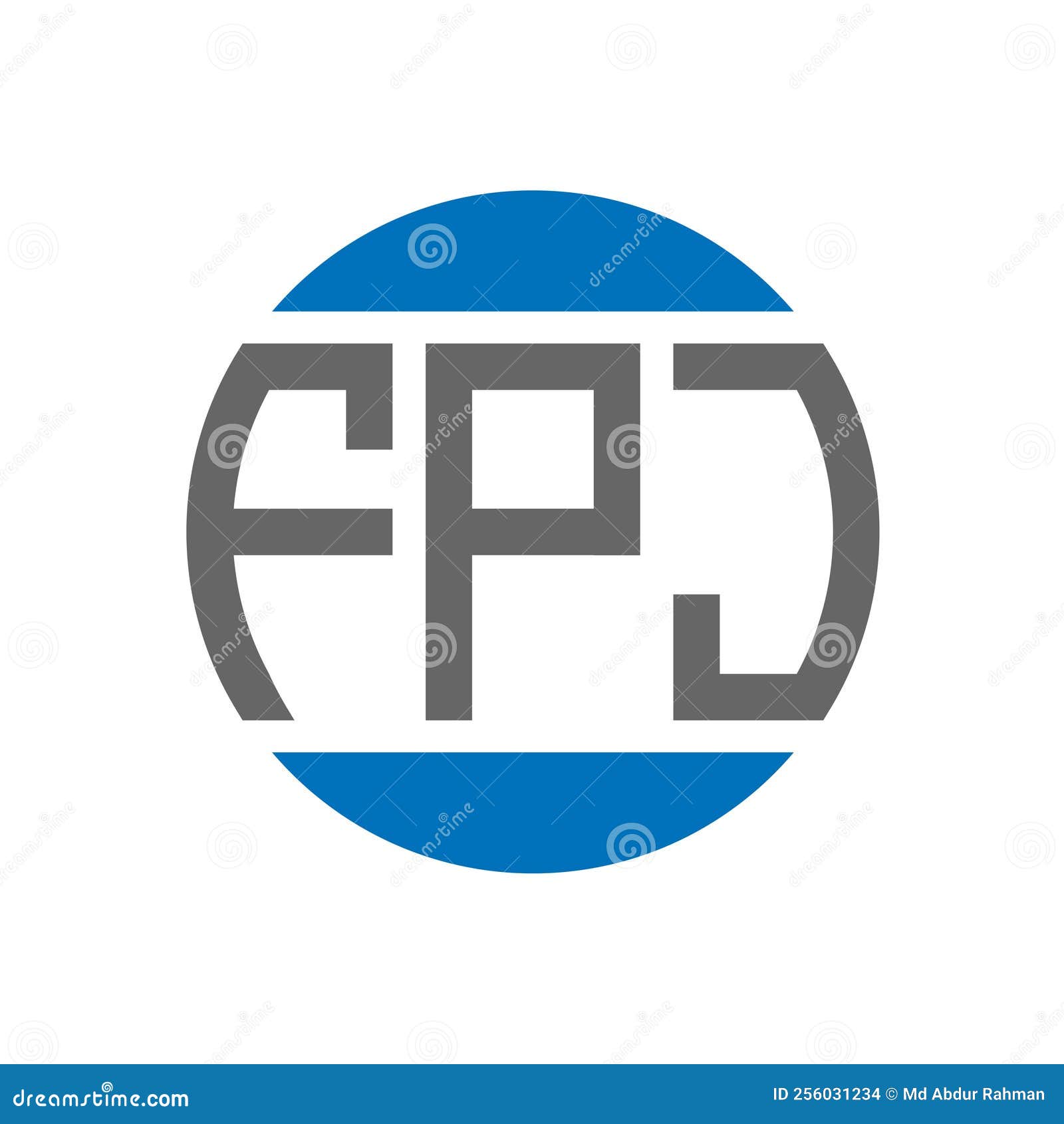 FPJ Letter Logo Design on White Background. FPJ Creative Initials ...