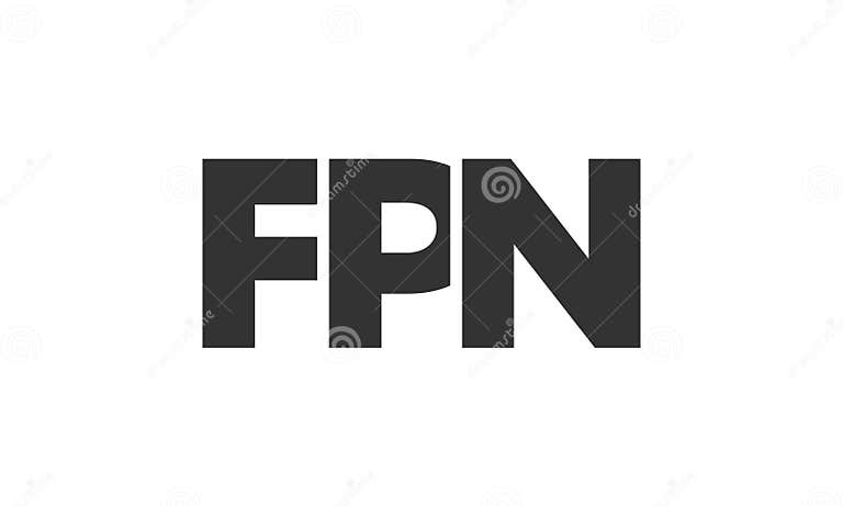 FPN Logo Design Template with Strong and Modern Bold Text. Initial ...