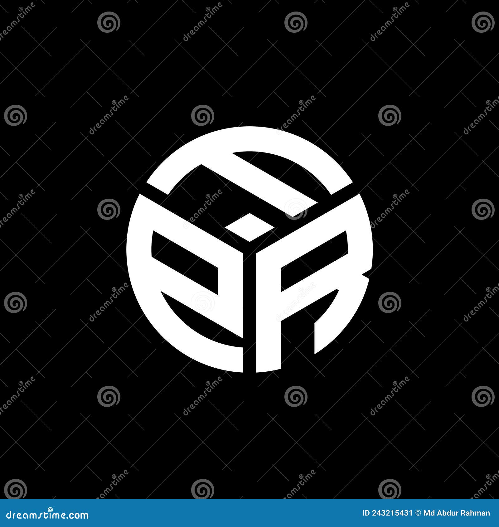 FPR Letter Logo Design on Black Background. FPR Creative Initials ...