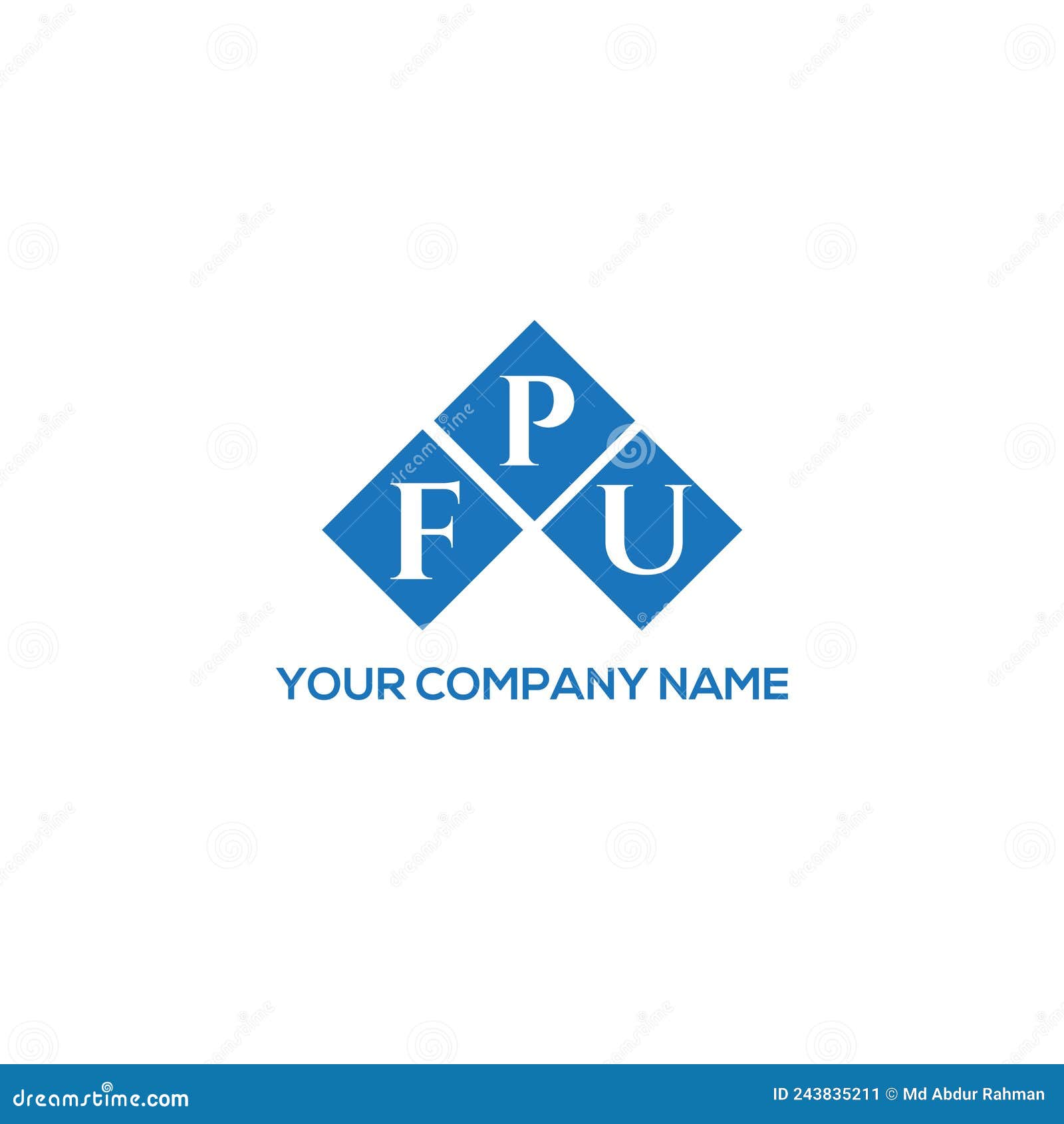 FPU Letter Logo Design on White Background. FPU Creative Initials ...