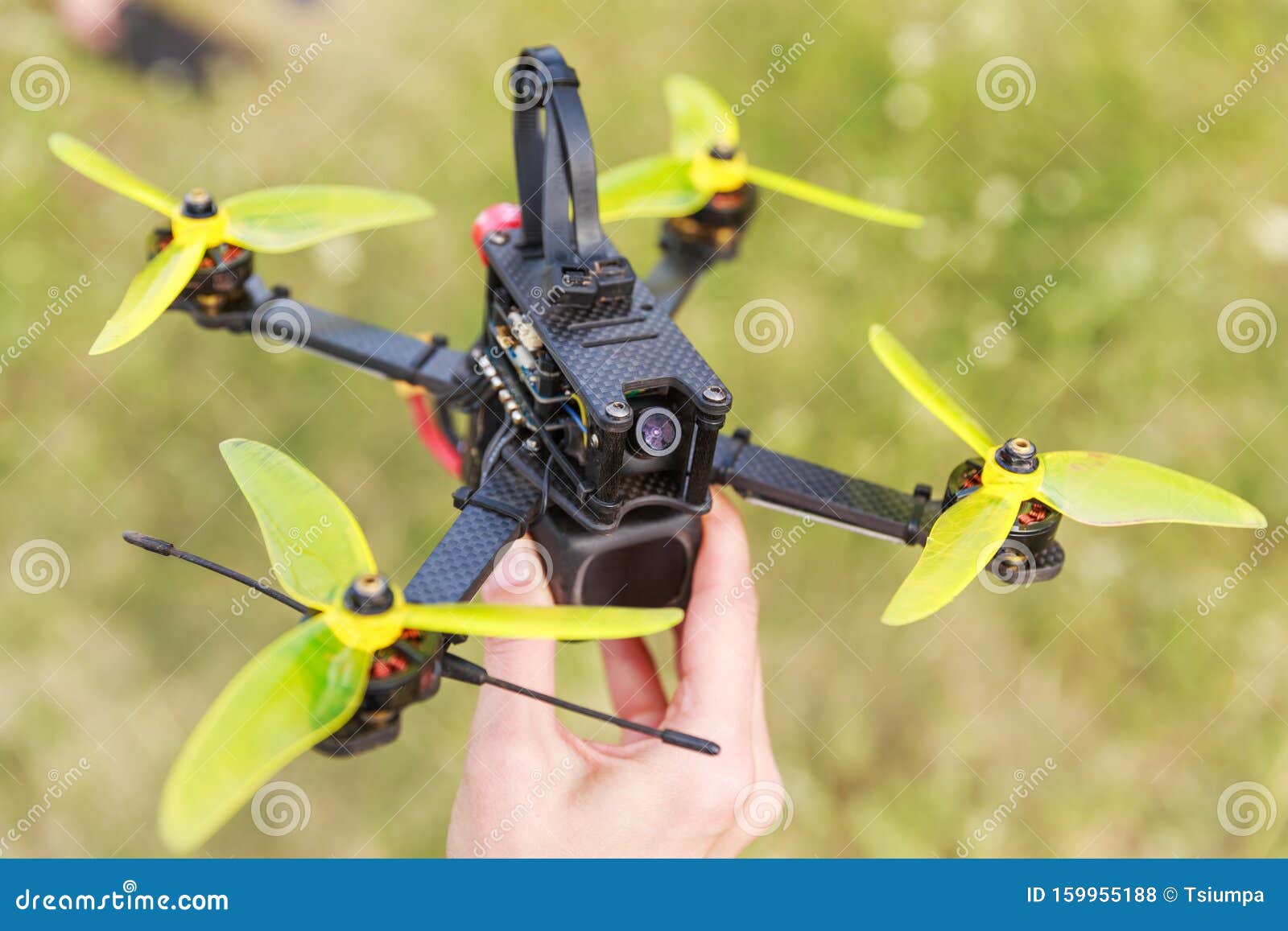 Fpv High-speed Drone Copter Stock Photo - Image of remote, quad: 159955188
