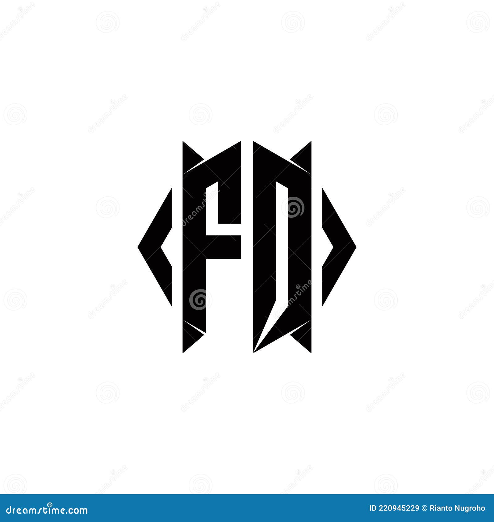 FQ Logo Monogram with Shield Shape Designs Template Stock Vector ...