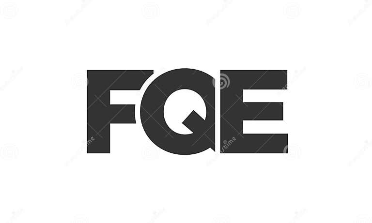 FQE Logo Design Template with Strong and Modern Bold Text. Initial ...