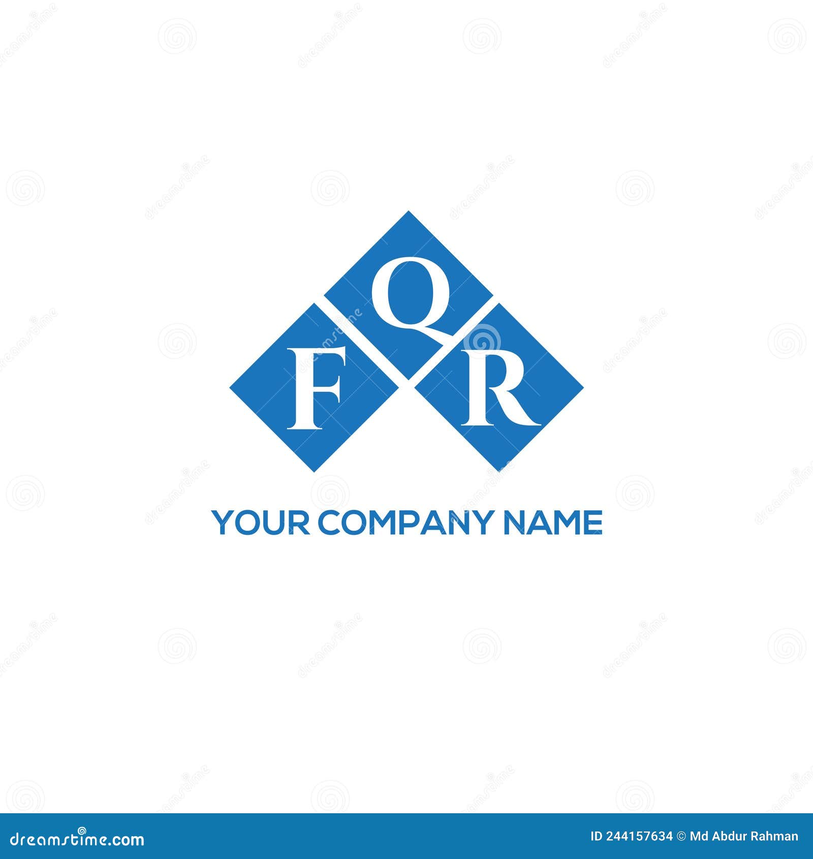 FQR Letter Logo Design on White Background. FQR Creative Initials ...