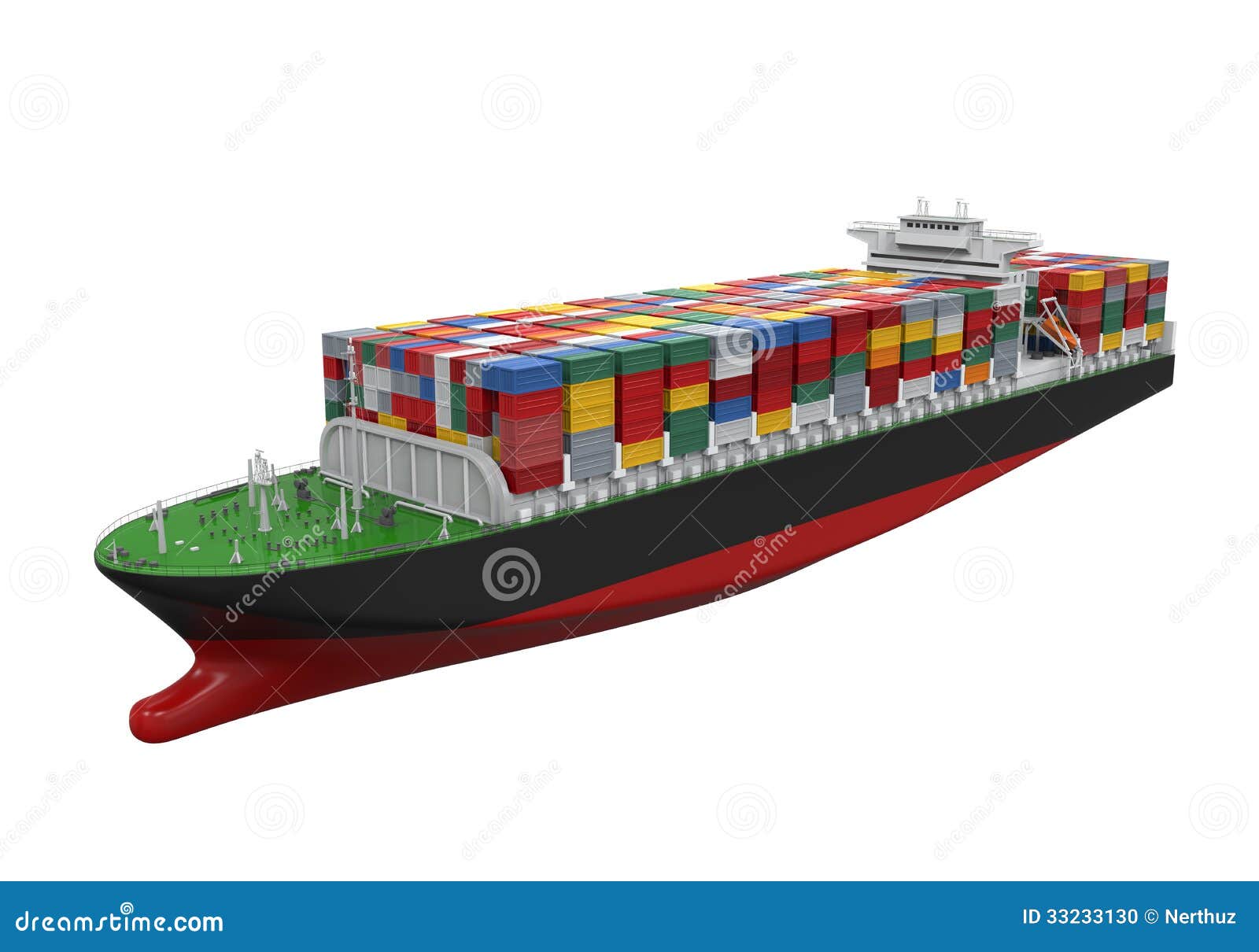 Fracht-Containerschiff Lokalisiert Stock Abbildung - Illustration von ...