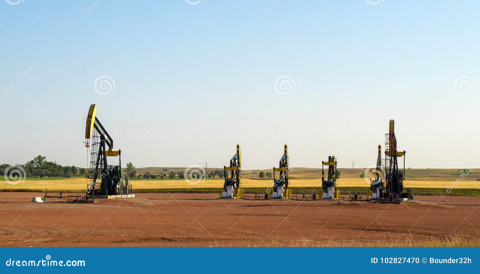 Fracking in north dakota stock photo. Image of blue - 102827470