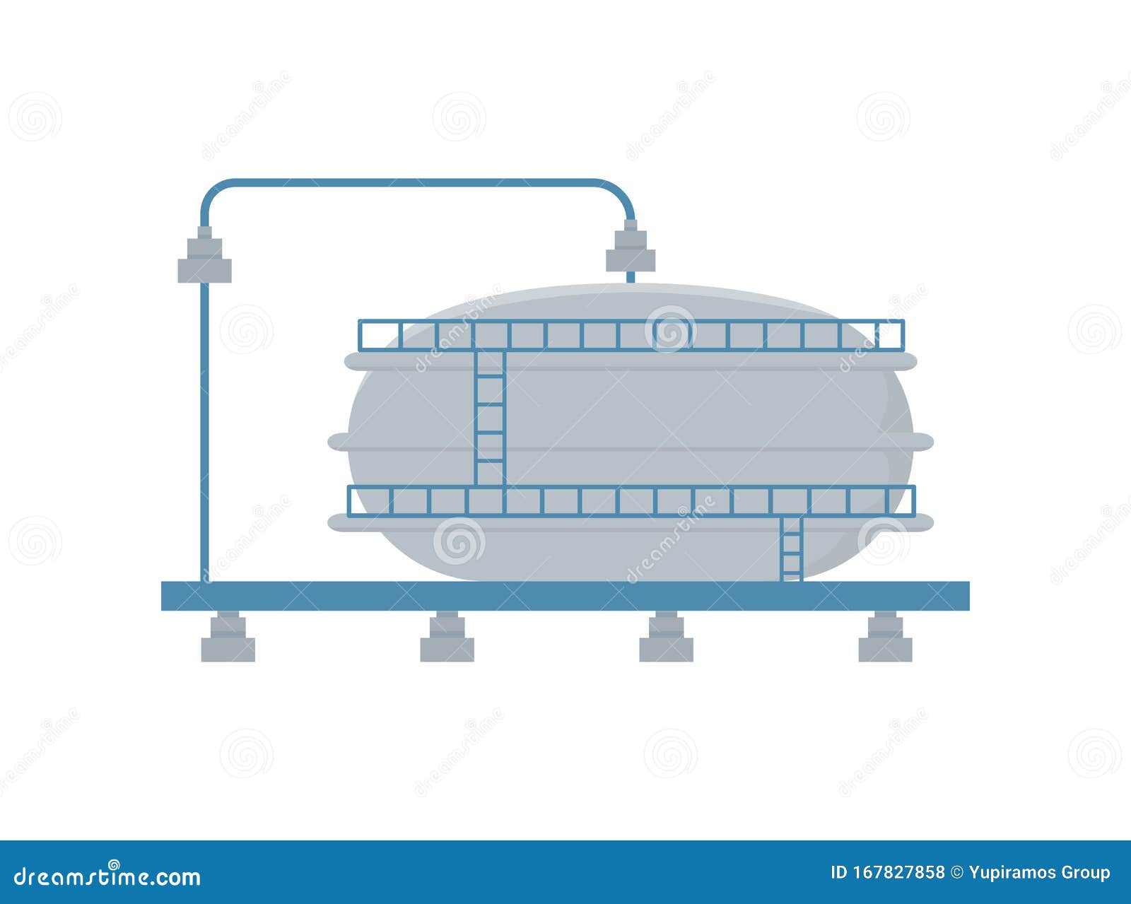 Fracking Tank Extracting Petroleum Soil Layer Water Underground Cartoon ...