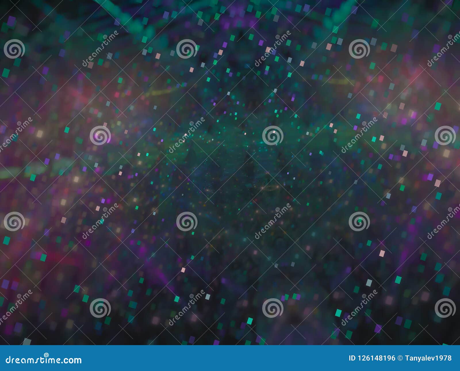 Fractal Abstract, Digital Idea Banner Template Science Pattern Magic ...