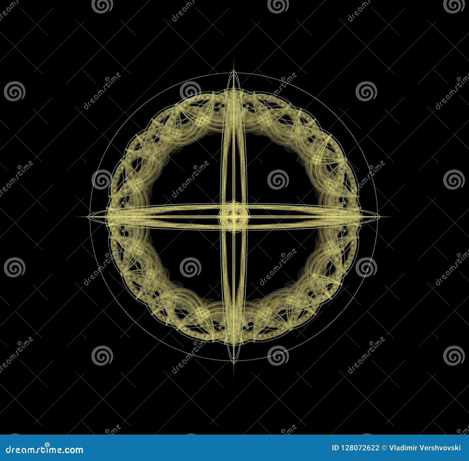 Fractal Abstract Icon of a Fantastic Organization. Stock Illustration ...