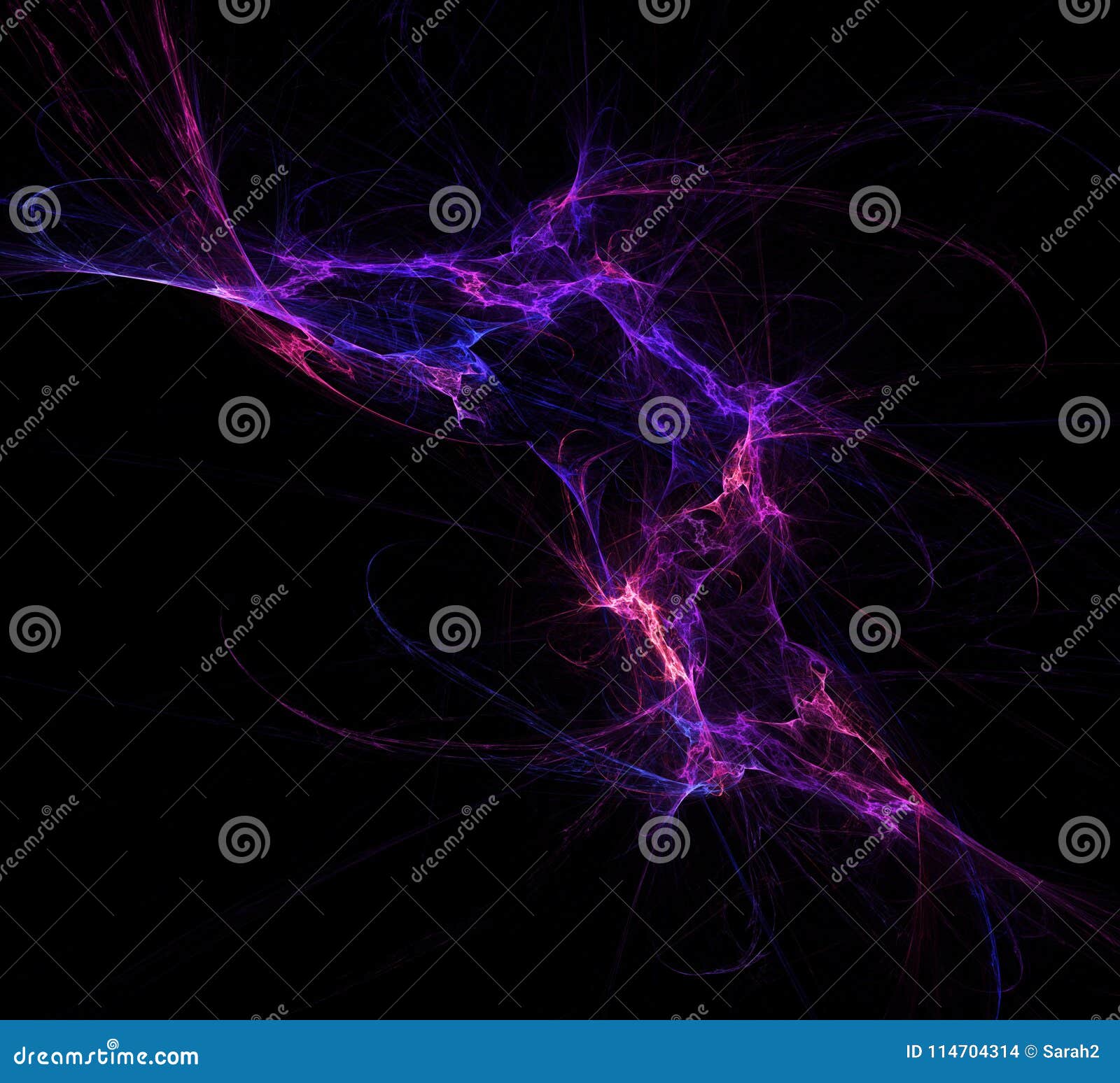 Fractal Abstract Like Purple Plasma on Black. Stock Illustration ...
