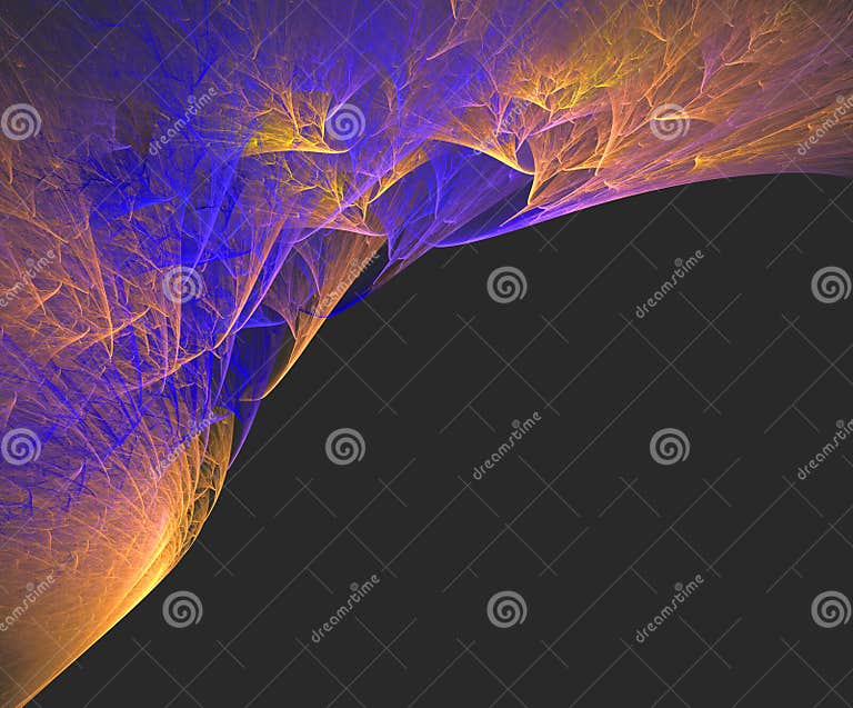 Fractal Abstraction Thunder and Lightning Stock Illustration ...