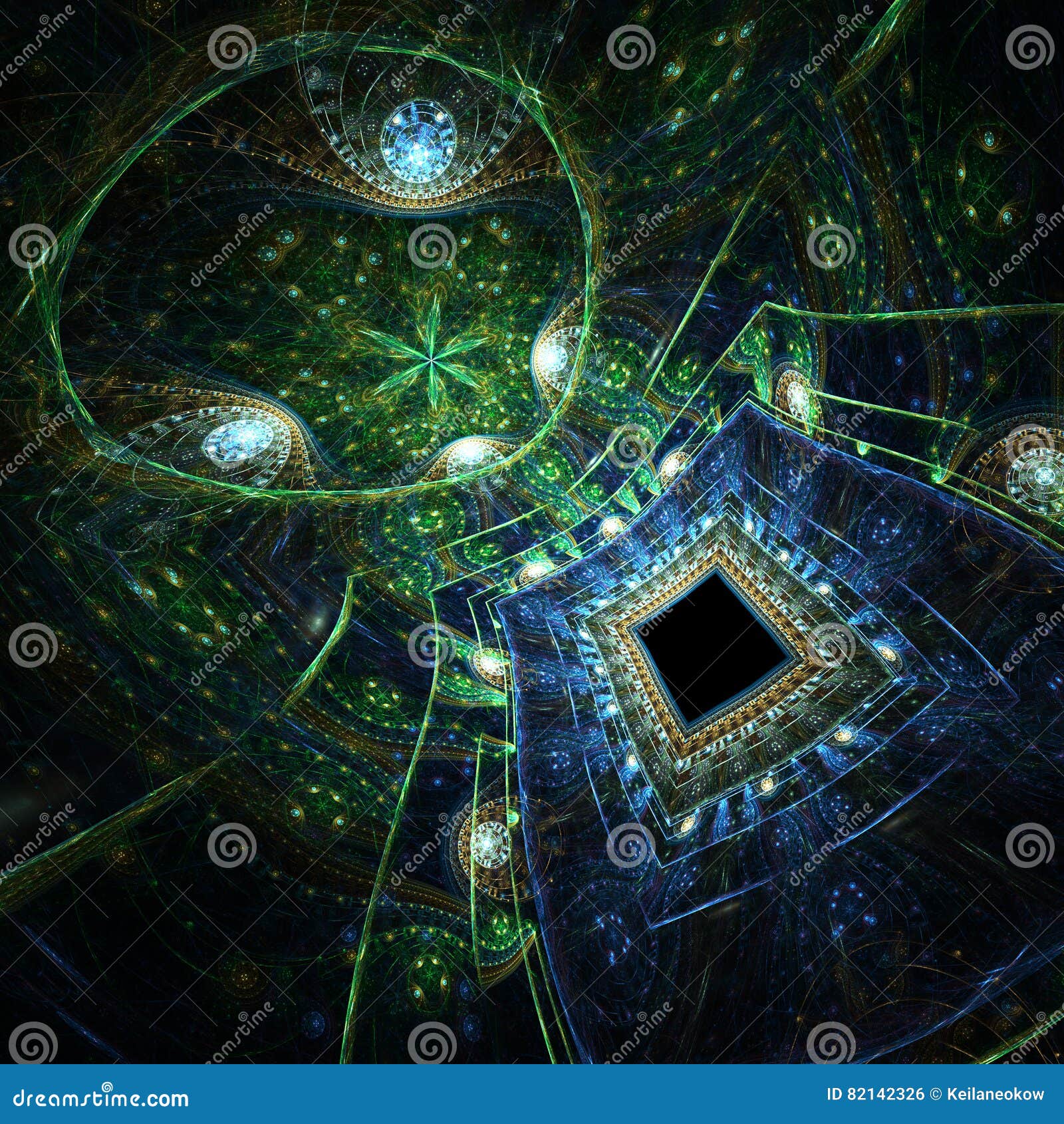 Fractal Abstraction of Water Stock Illustration - Illustration of ...