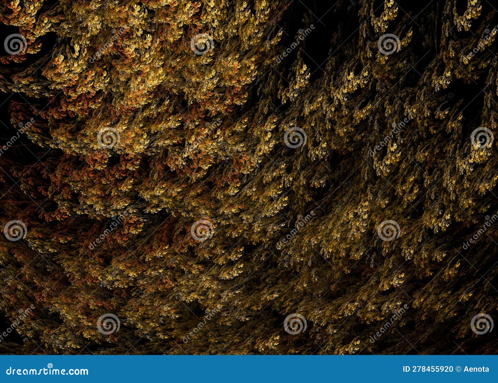 Fractal Alien Moss Branches Stock Illustration - Illustration of grass ...