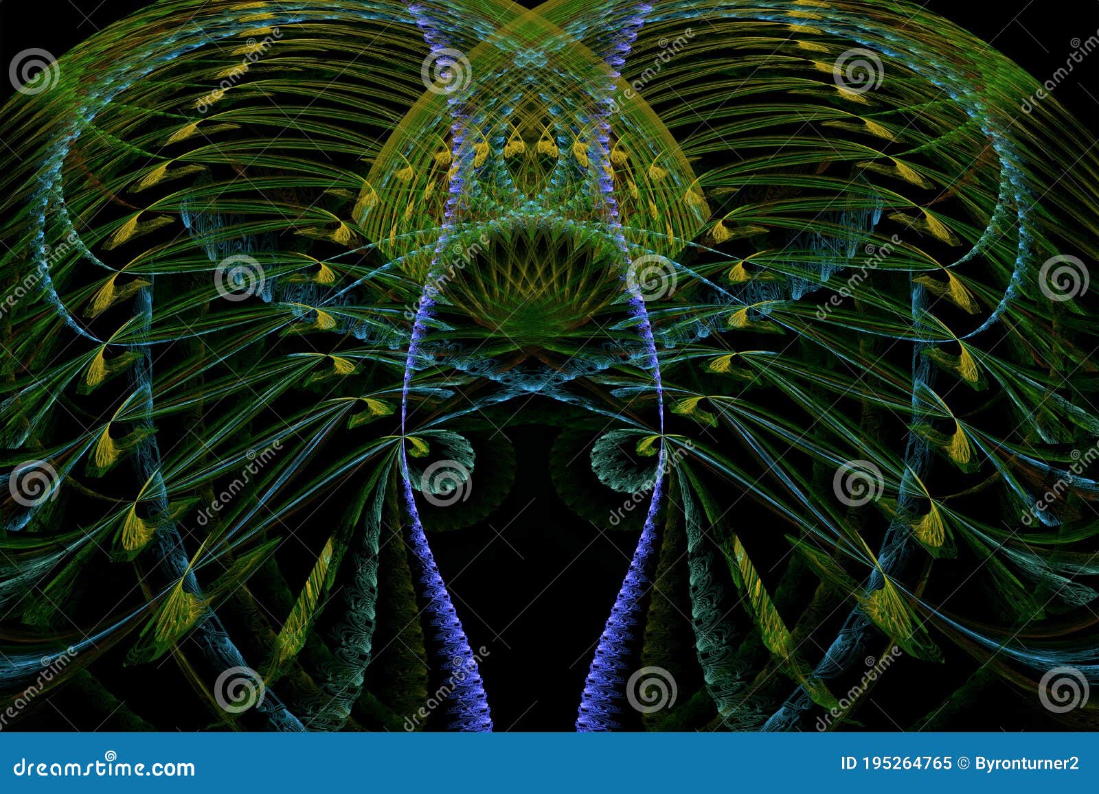 GRAFTED FEATHERS stock illustration. Illustration of fractal - 195264765