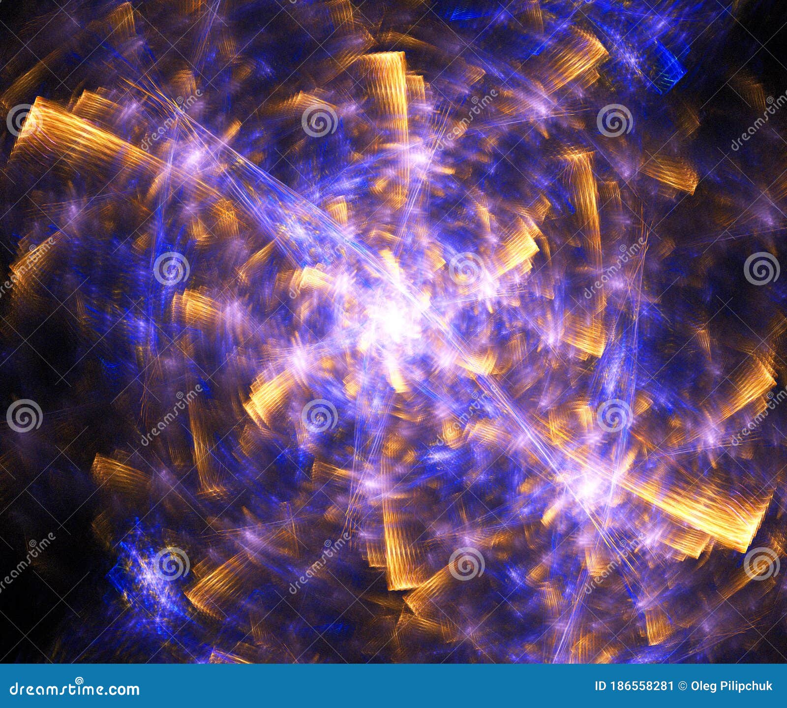 Fractal on black stock illustration. Illustration of abstract - 186558281