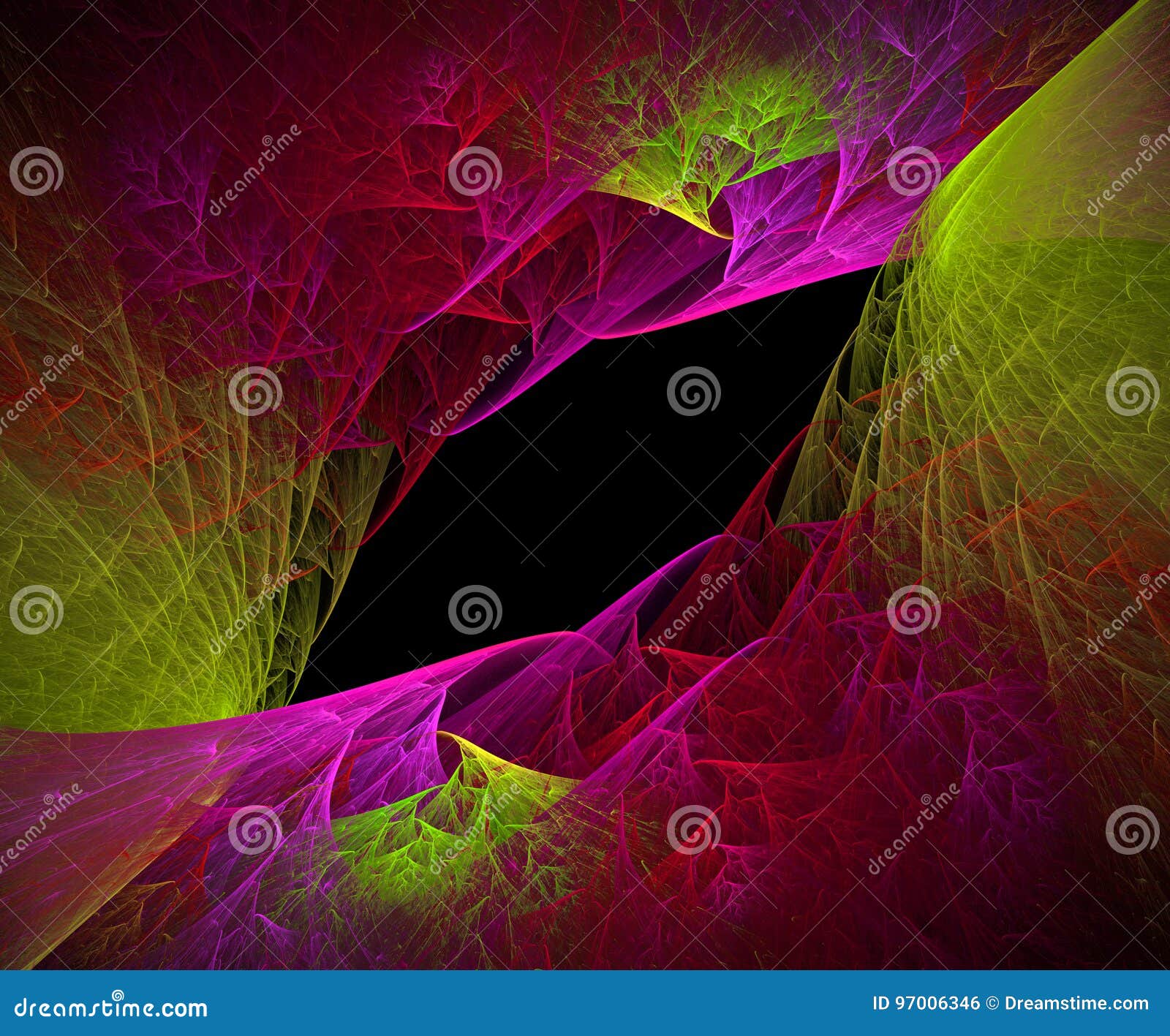 Fractal Black Hole Crack Galaxy Stock Illustration - Illustration of ...
