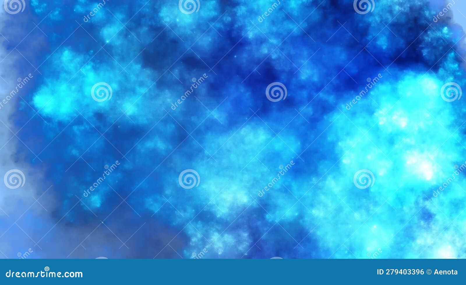 Fractal Blue Cumulus Clouds - Fractal Background Stock Illustration ...