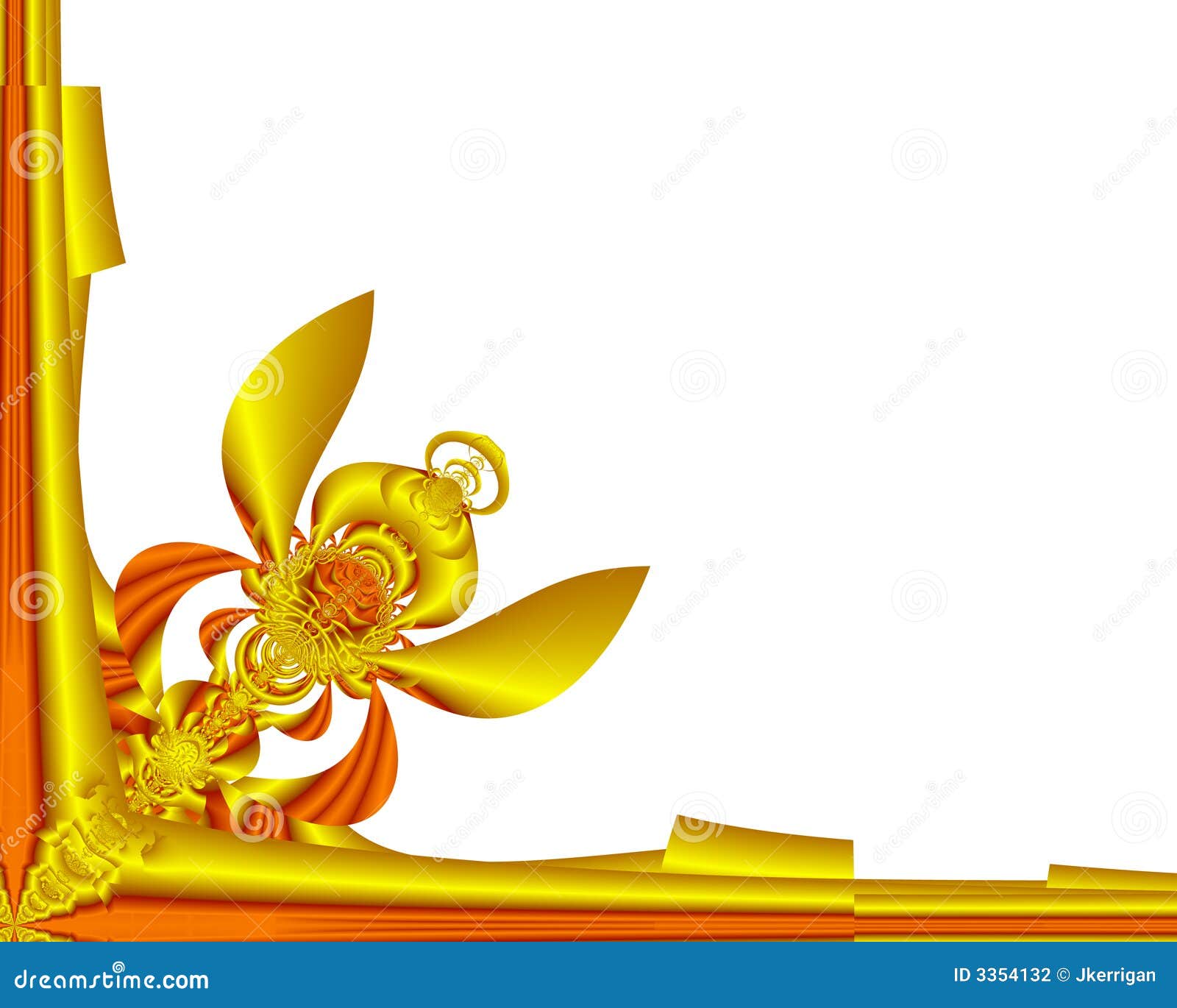 Fractal Border stock illustration. Illustration of orange - 3354132