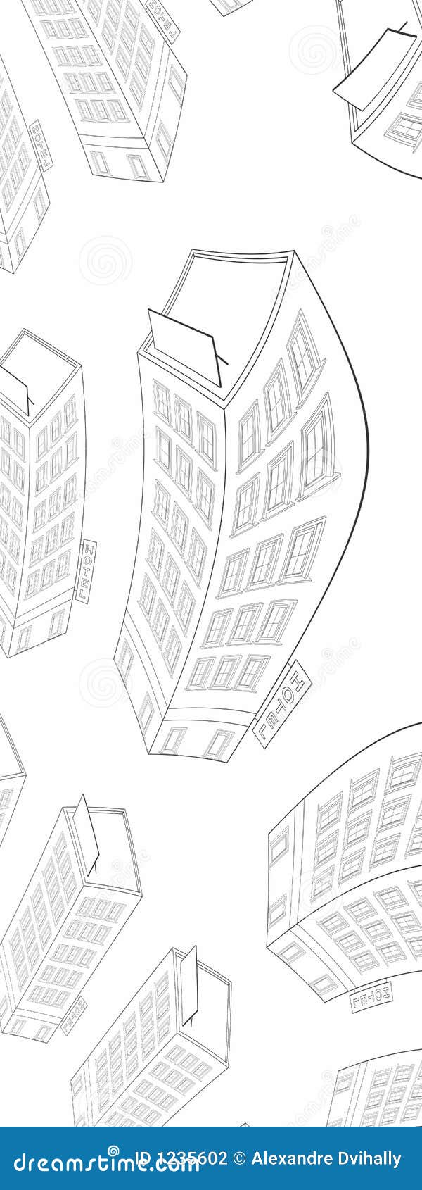 Fractal building stock illustration. Illustration of global - 1235602