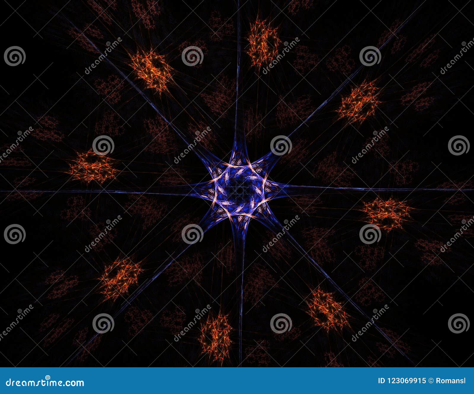 Fractal Burst Series. Interplay of Fractal Radial Burst Pattern on the ...