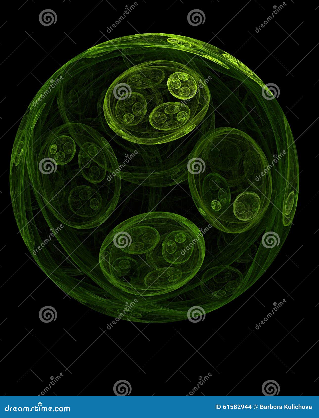 Fractal cell stock illustration. Illustration of abstract - 61582944