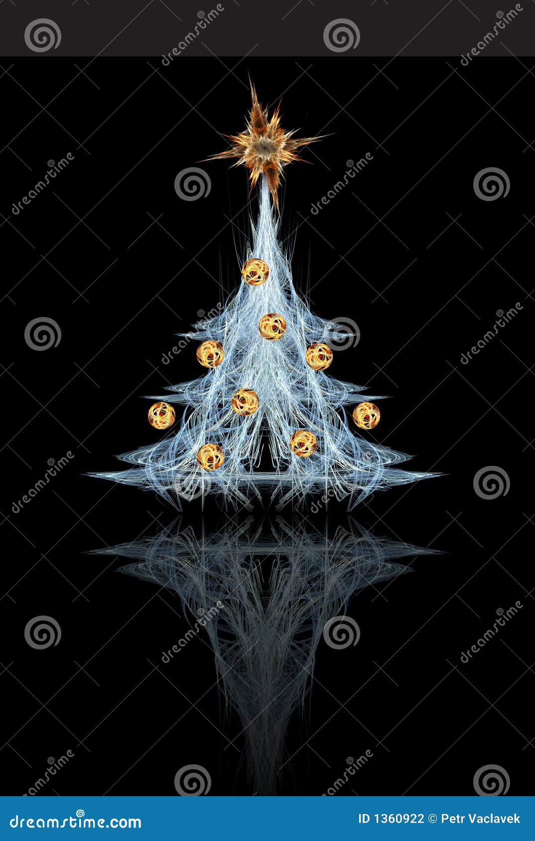 Fractal Christmas tree stock illustration. Illustration of festive ...