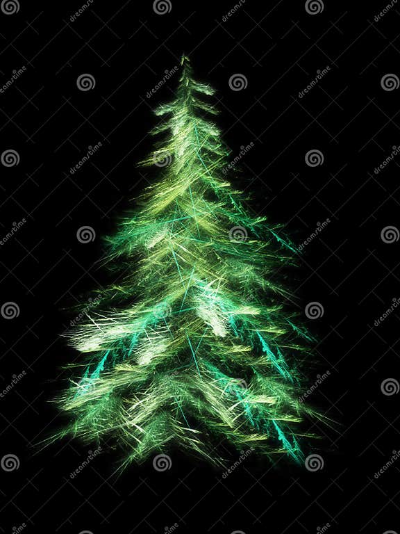 Fractal Christmas tree stock illustration. Illustration of digital ...