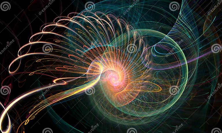 Fractal Clear Nautilus Shell Background - Fractal Art Stock ...