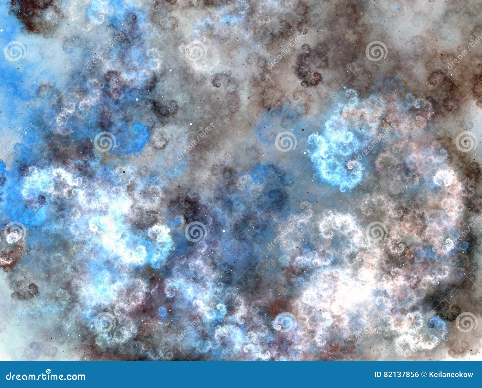 Fractal Cloudy Sky with Snow Stock Illustration - Illustration of ...