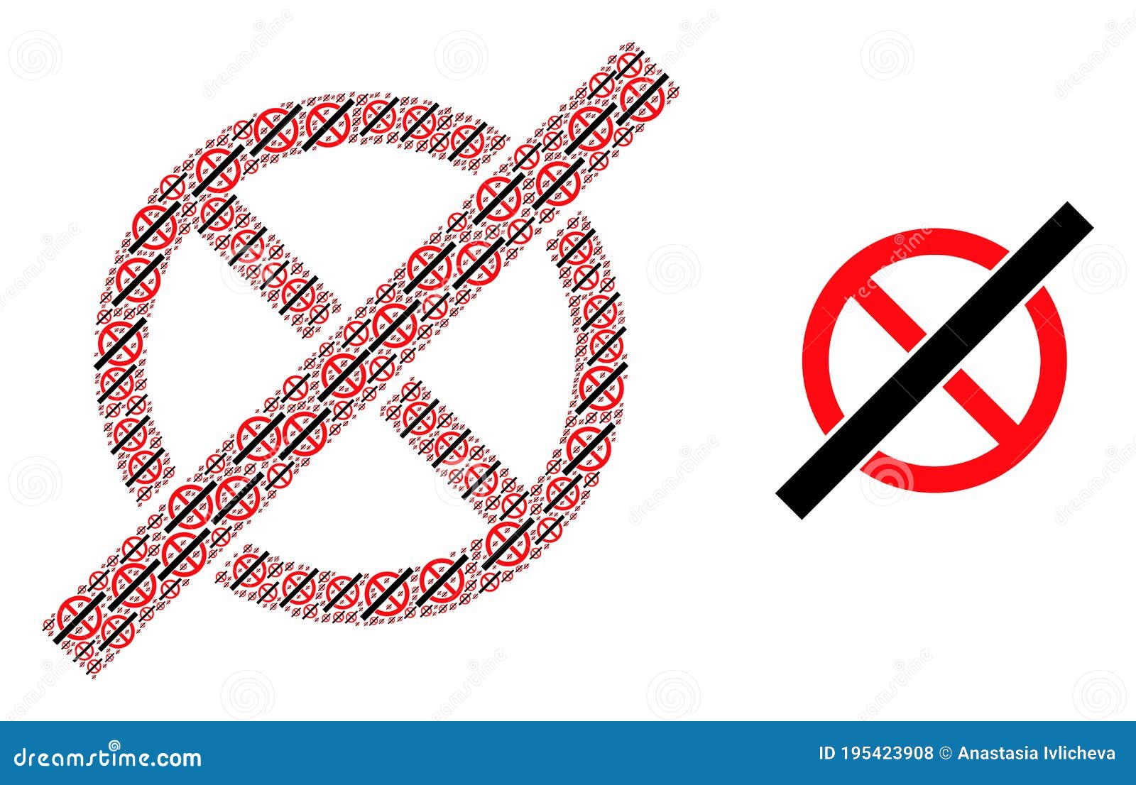 No Rules Collage of No Rules Icons and Original Icon Stock Vector ...