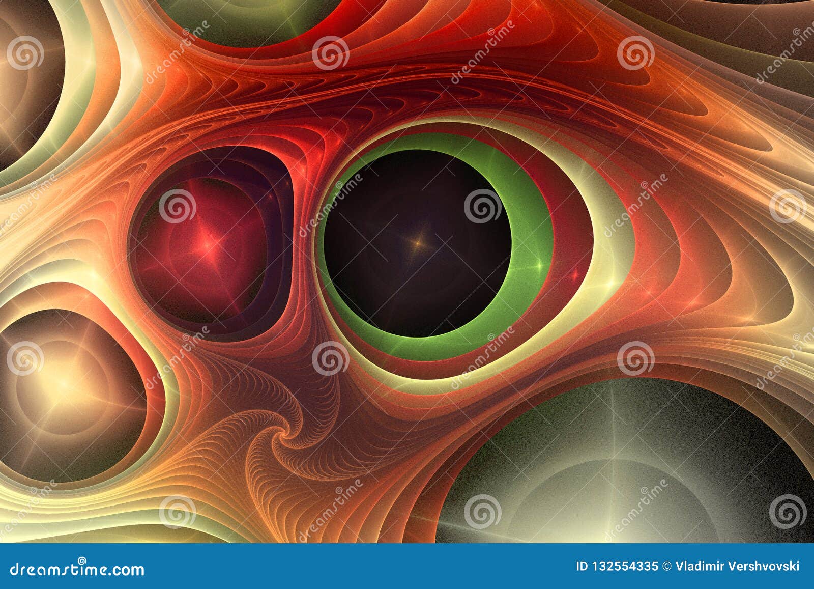 Fractal Color Abstract Composition Stock Illustration - Illustration of ...