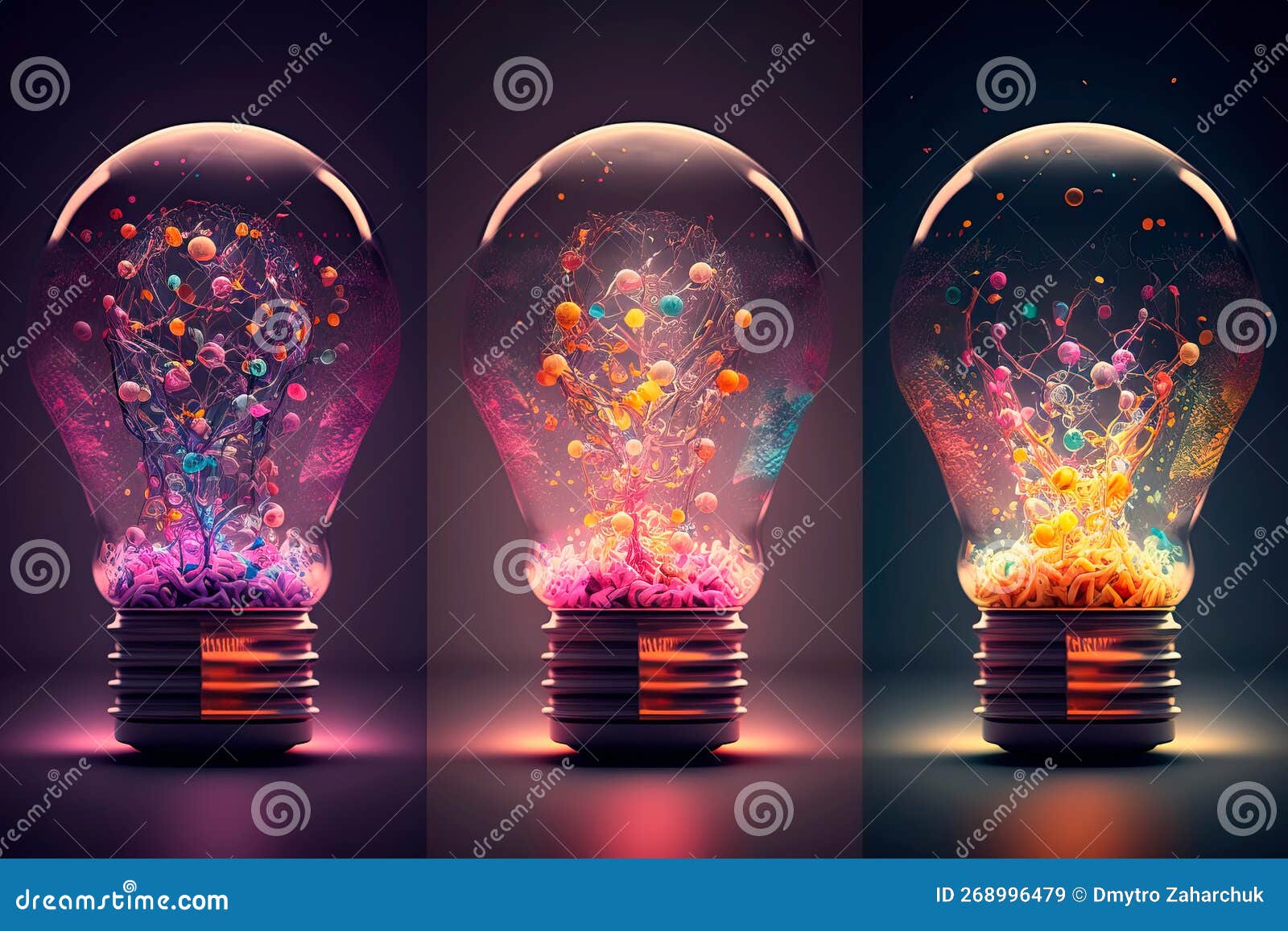 Fractal Colored Textures for Design and Creativity. Generative AI Stock ...