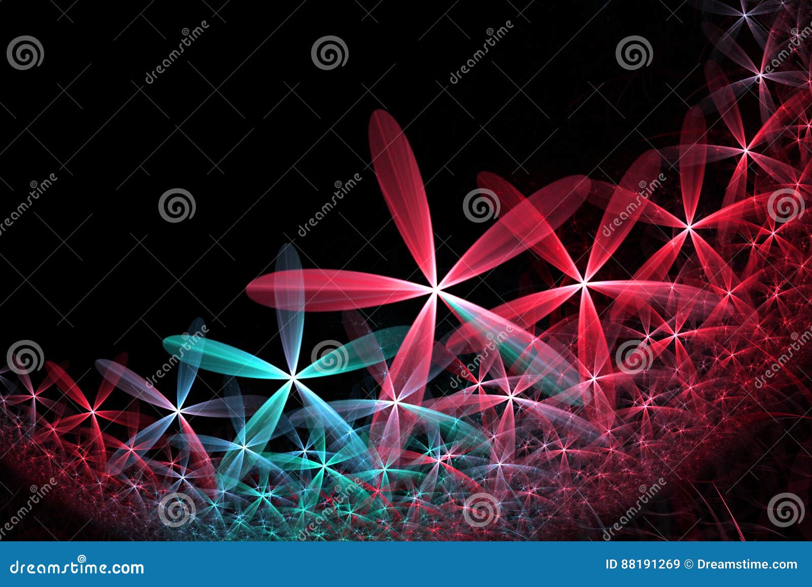 The Fractal Colorful Abstract Daisy Stock Illustration - Illustration ...