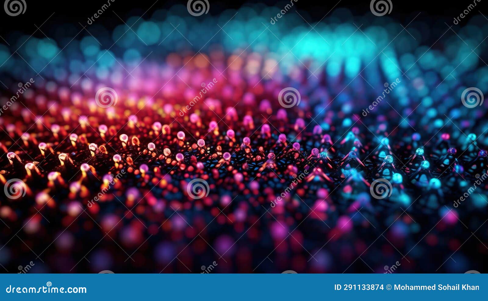 A Fractal Colorful Dot Matrix Selective Focused Background Stock Photo ...