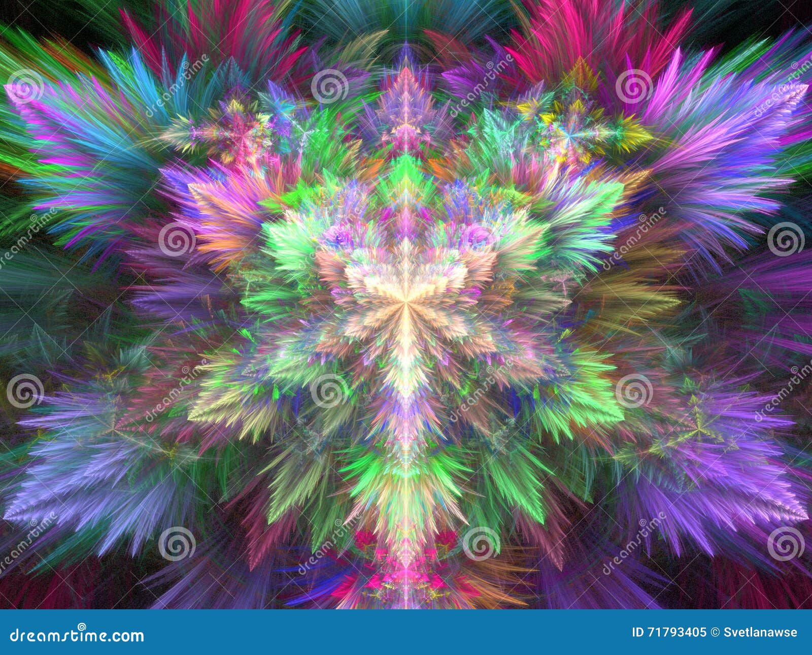 Fractal colorful stock illustration. Illustration of closeup - 71793405