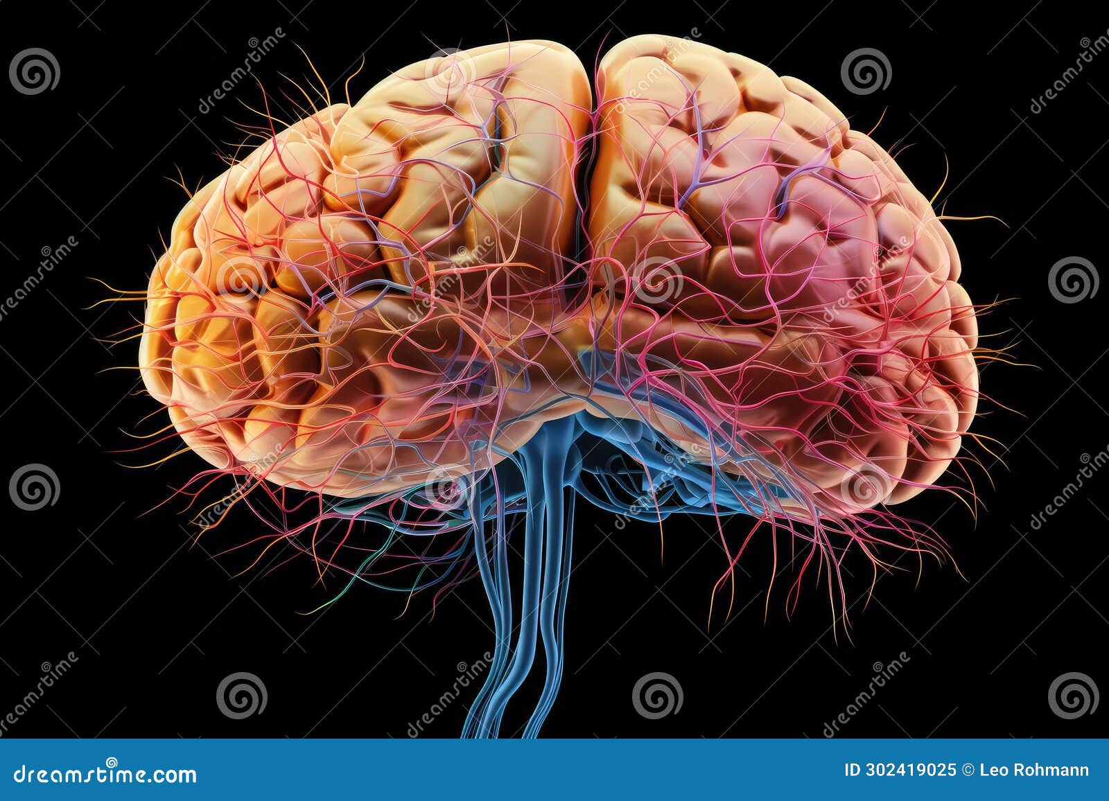 Fractal Colorful Light Brain Illustration, Educational Research ...