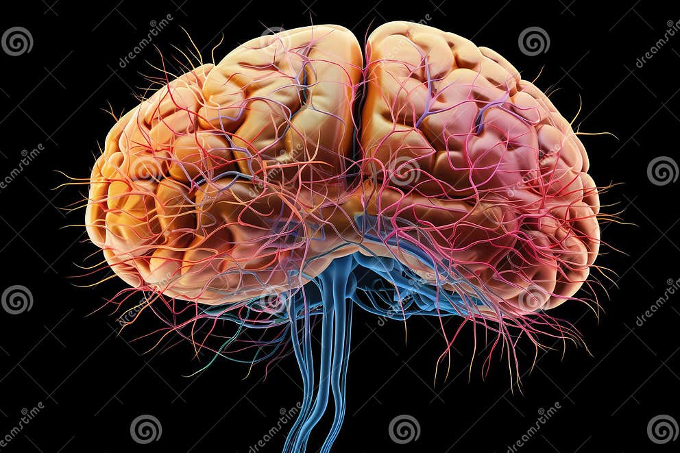 Fractal Colorful Light Brain Illustration, Educational Research ...