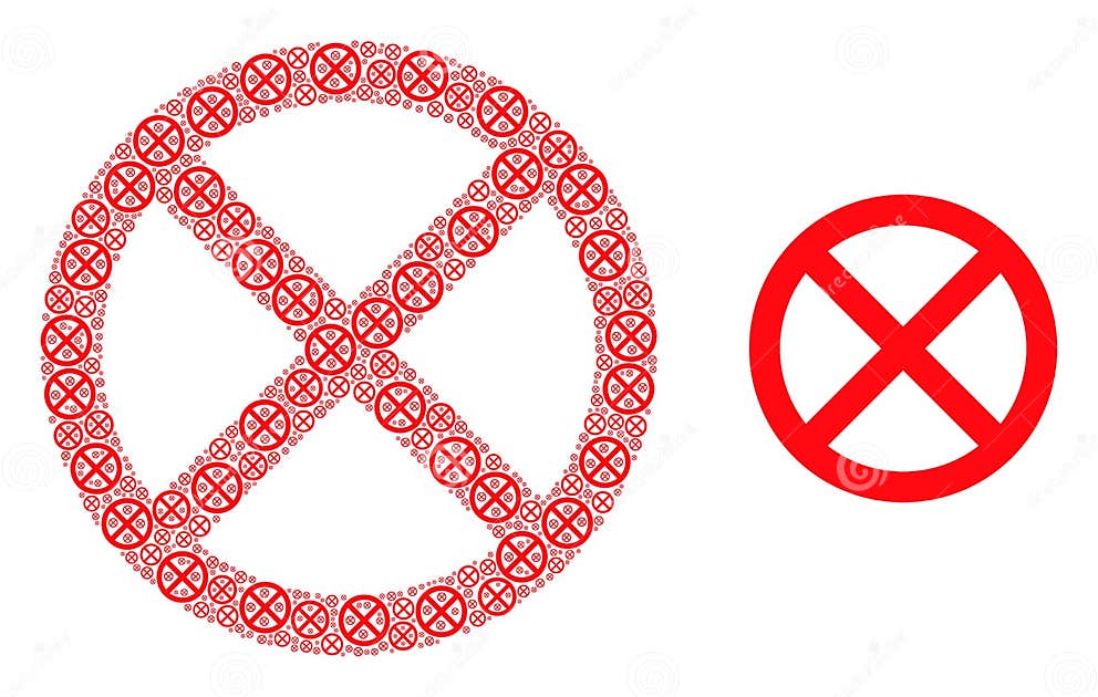 Stopped Composition of Stopped Icons and Original Icon Stock Vector ...