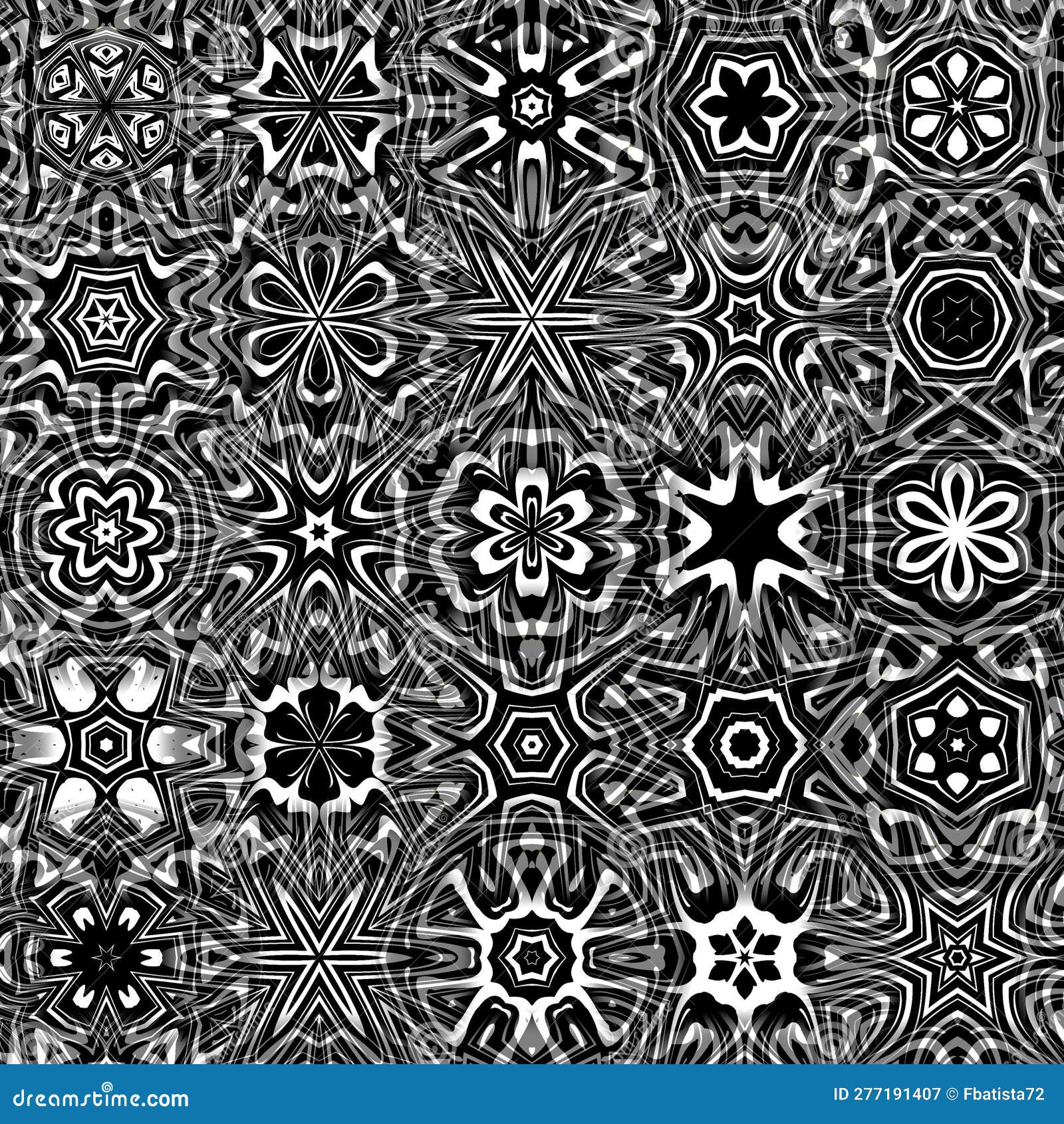 Fractal Complex Black White Patterns - Mandelbrot Set Detail, Digital ...