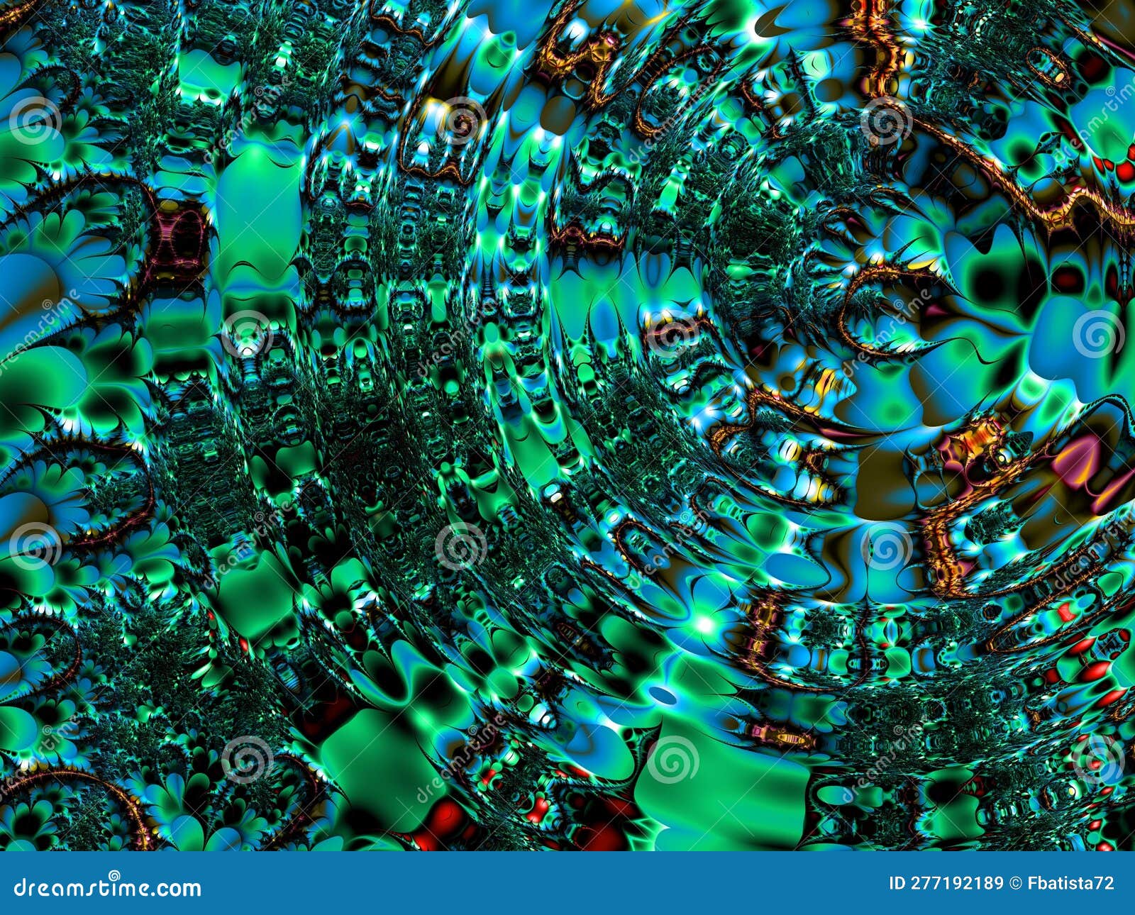 Fractal Complex Green Patterns - Mandelbrot Set Detail, Digital Artwork ...